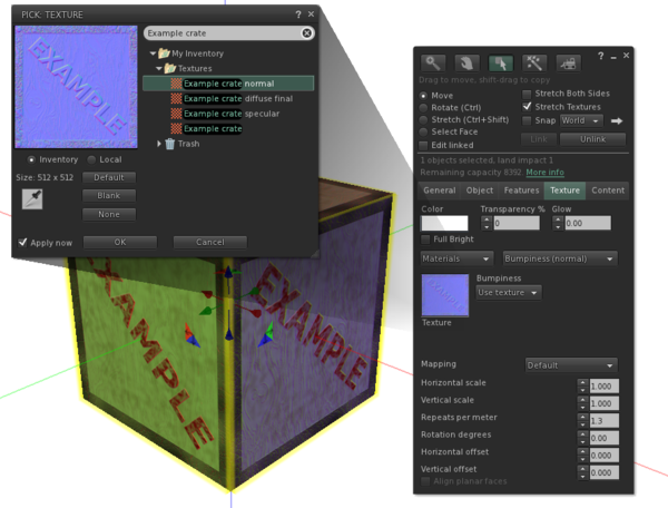 Case Study - Example wood crate using materials - Second Life Wiki