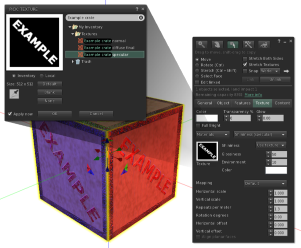 Case Study - Example wood crate using materials - Second Life Wiki