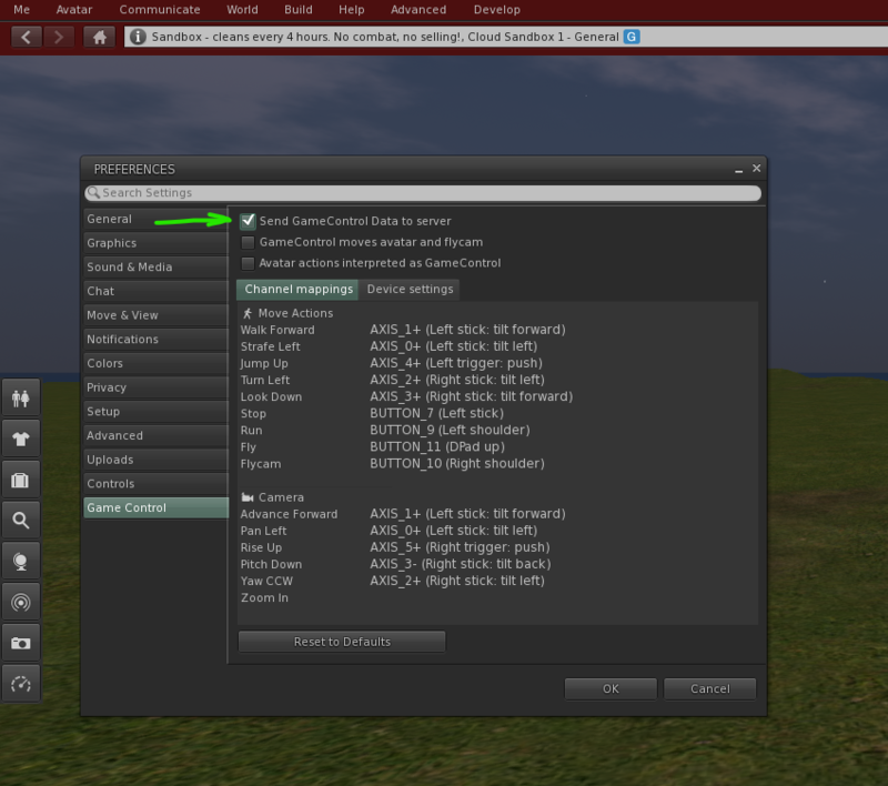 LSL Game Control Beta - Second Life Wiki