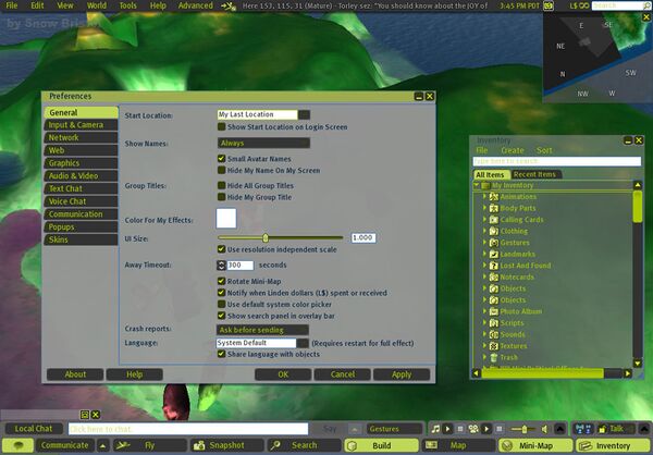 Viewer Skins/Greygreen - Second Life Wiki