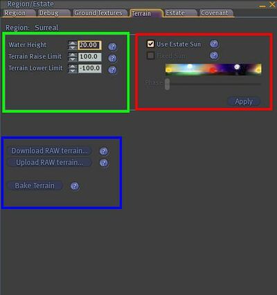 Estate Menu - Second Life Wiki