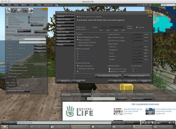 Viewer Skins/Dark Skin - Second Life Wiki
