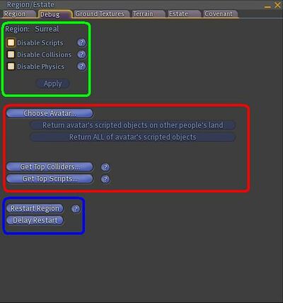 Estate Menu - Second Life Wiki